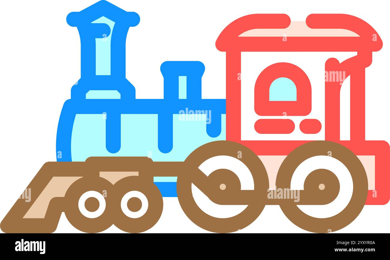 steam locomotive industry color icon vector illustration Stock Vector ...