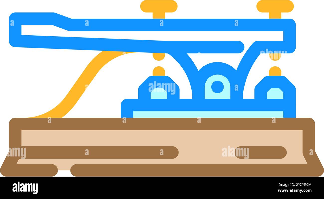 telegraph industry color icon vector illustration Stock Vector Image ...