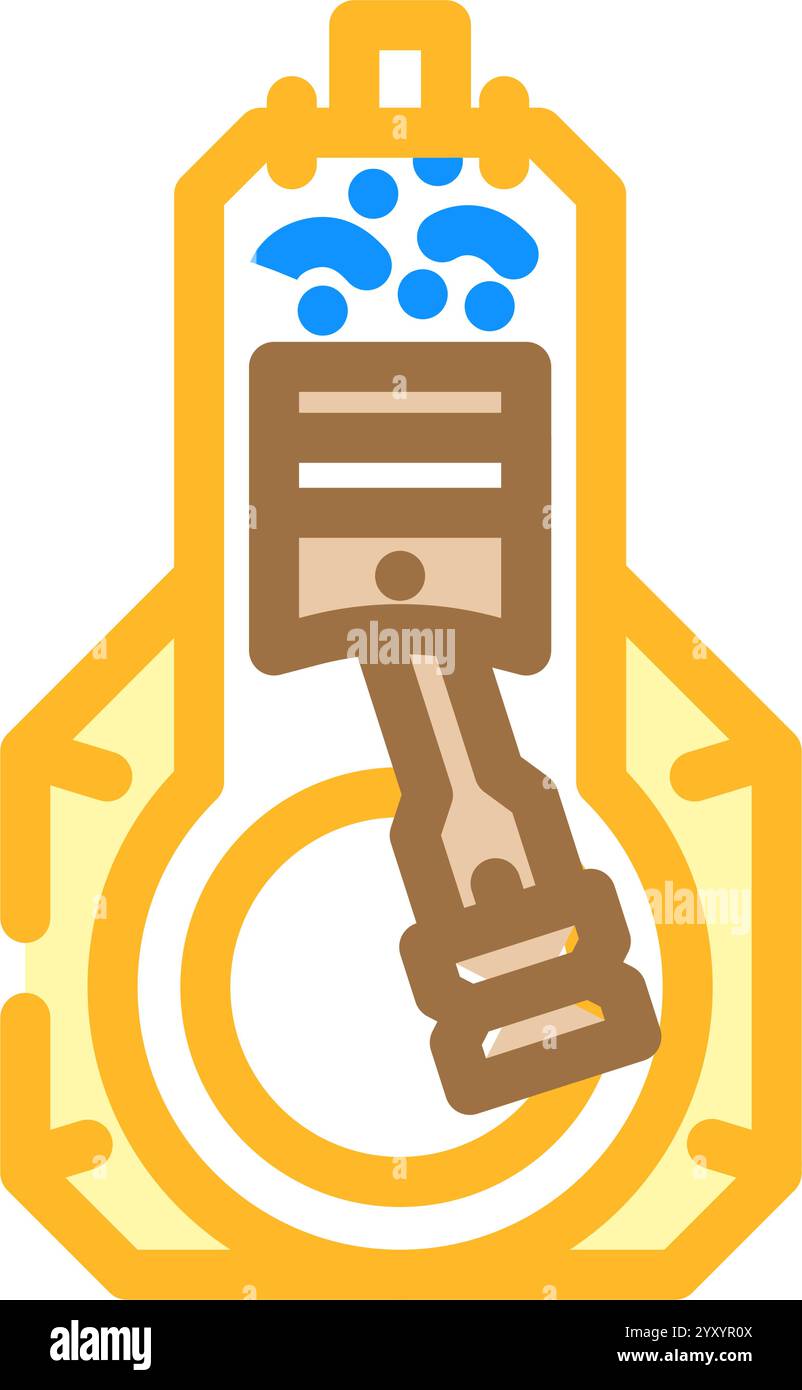 internal combustion engine industry color icon vector illustration ...