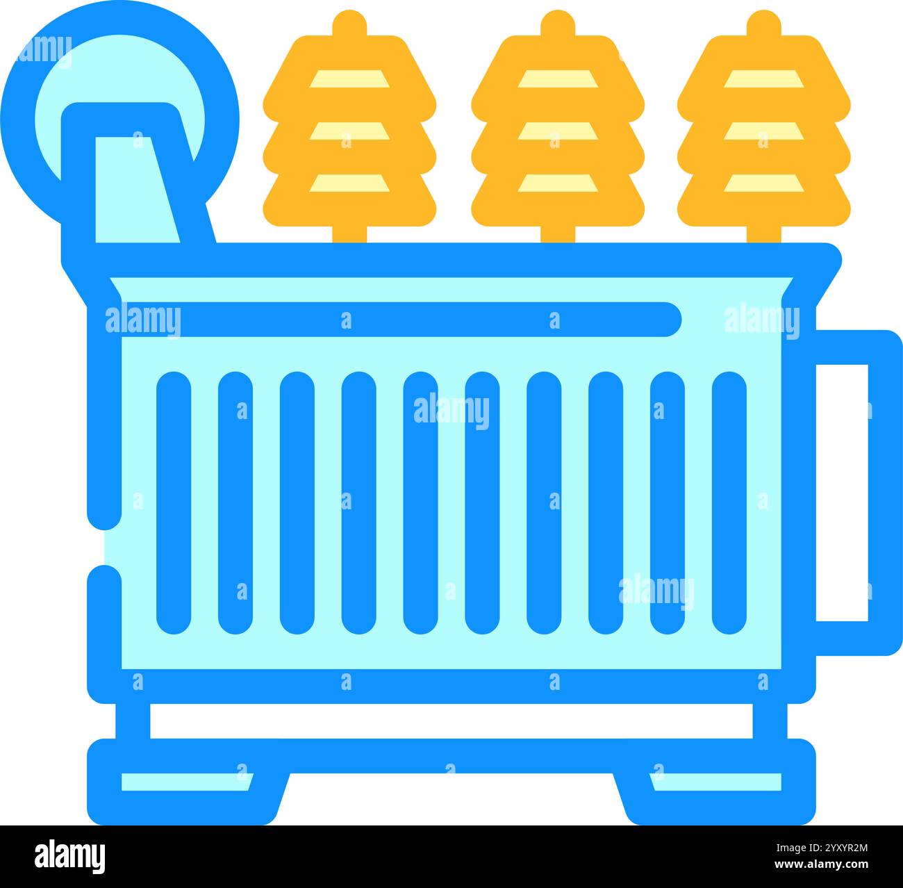 electrical transformer industry color icon vector illustration Stock ...