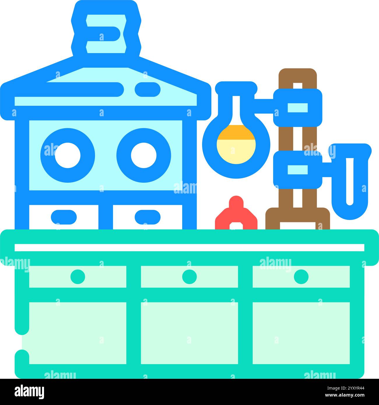 chemical laboratory industry color icon vector illustration Stock ...