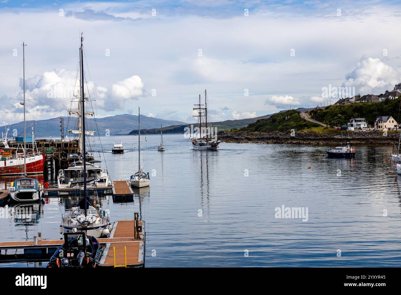 Ferry port of Mallaig, Lochaber, Inverness-shire: 2024-022-07: in the ...
