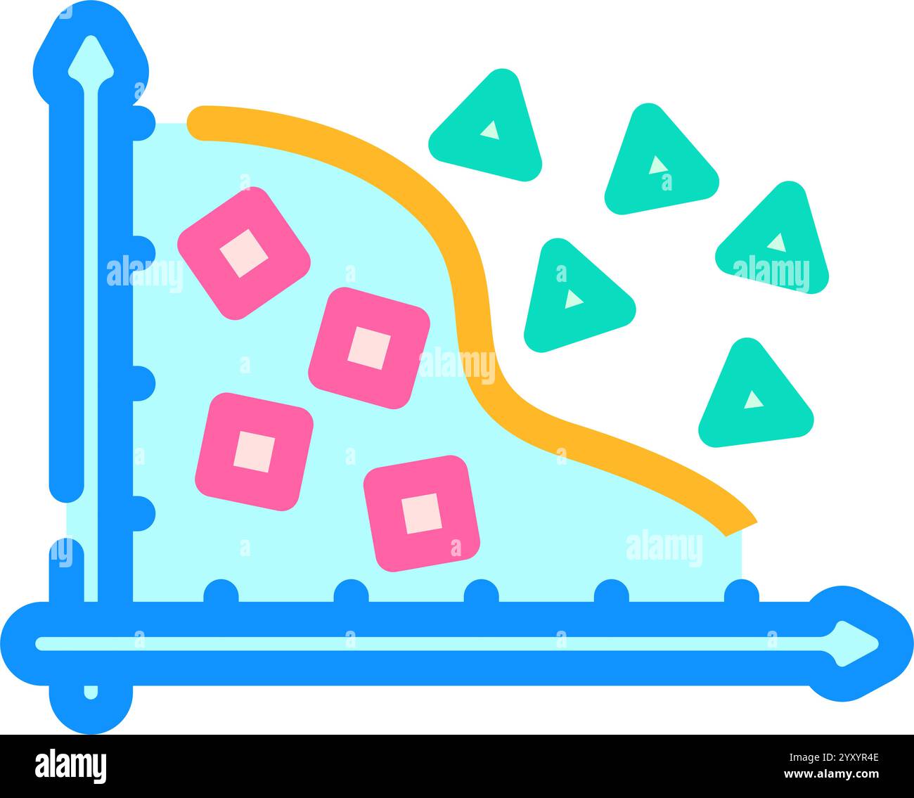 feature extraction machine learning color icon vector illustration ...