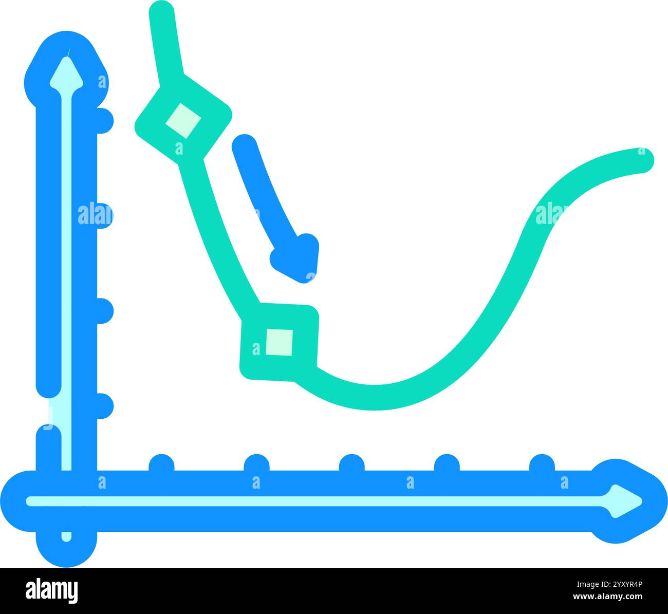 gradient descent arrow machine learning color icon vector illustration Stock Vector Image & Art ...