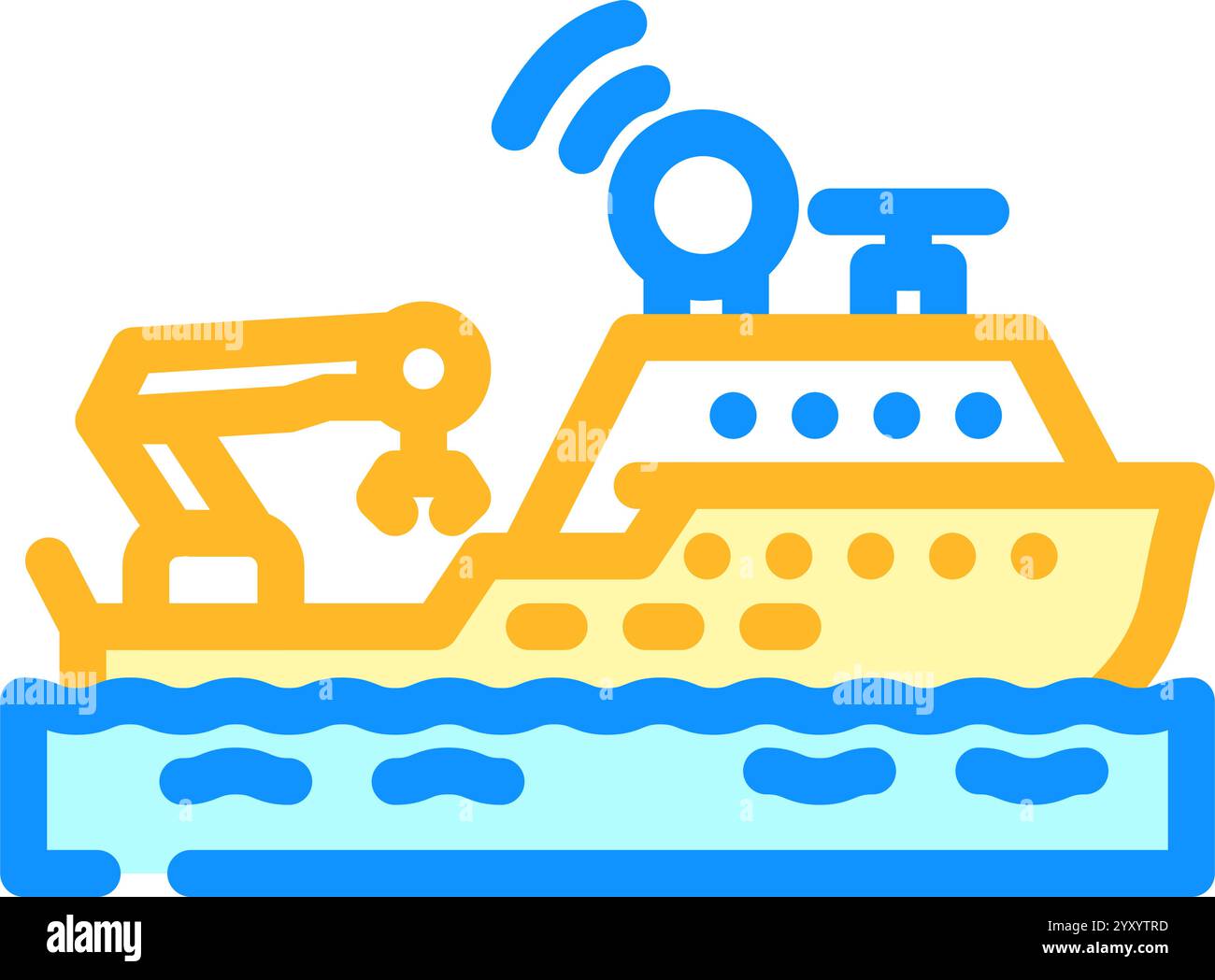 research vessel ship marine color icon vector illustration Stock Vector ...