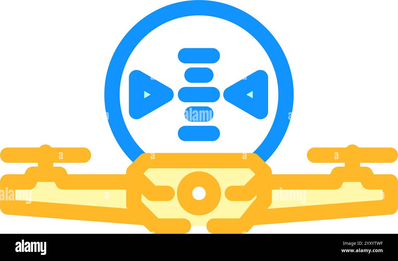 altitude meter unmanned aerial vehicle color icon vector illustration ...