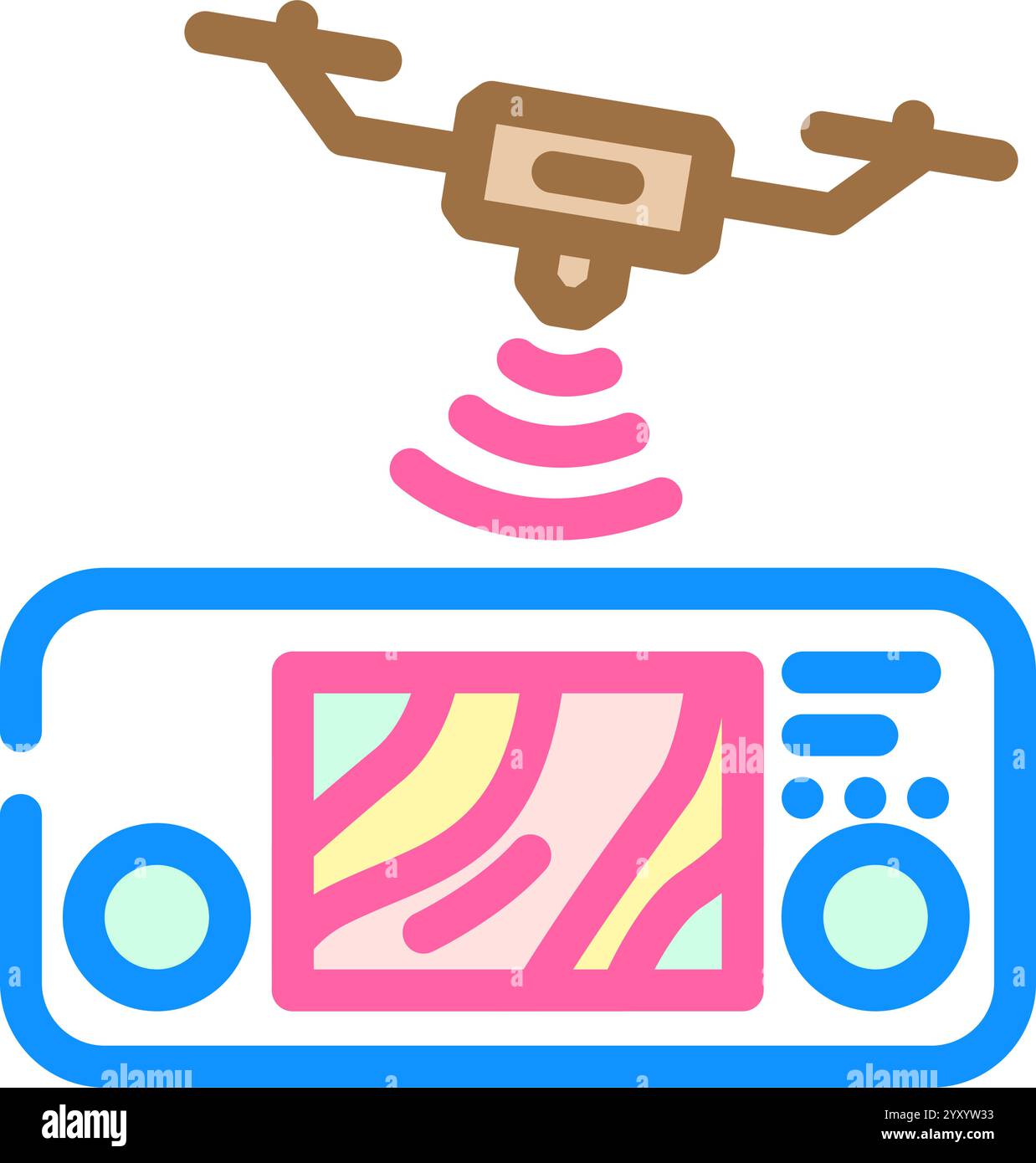 thermal imaging camera aerial vehicle color icon vector illustration ...