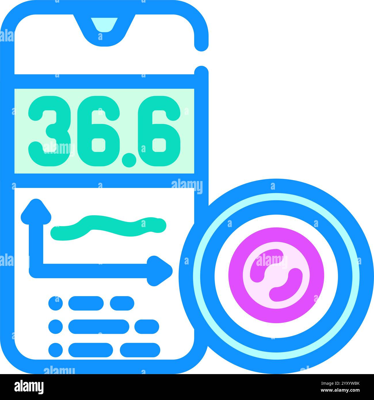 temperature sensor wearable color icon vector illustration Stock Vector ...