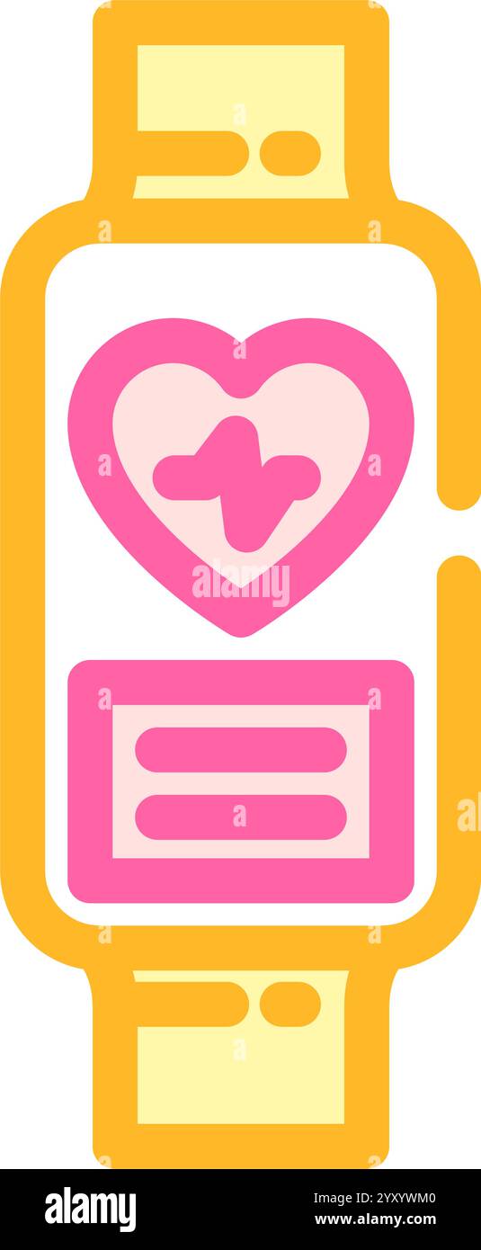 biometric wristband wearable color icon vector illustration Stock ...