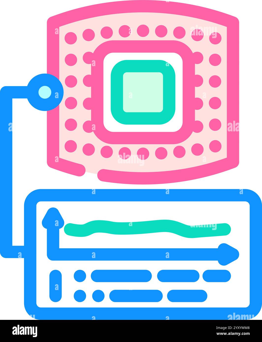 body temperature patch wearable color icon vector illustration Stock ...