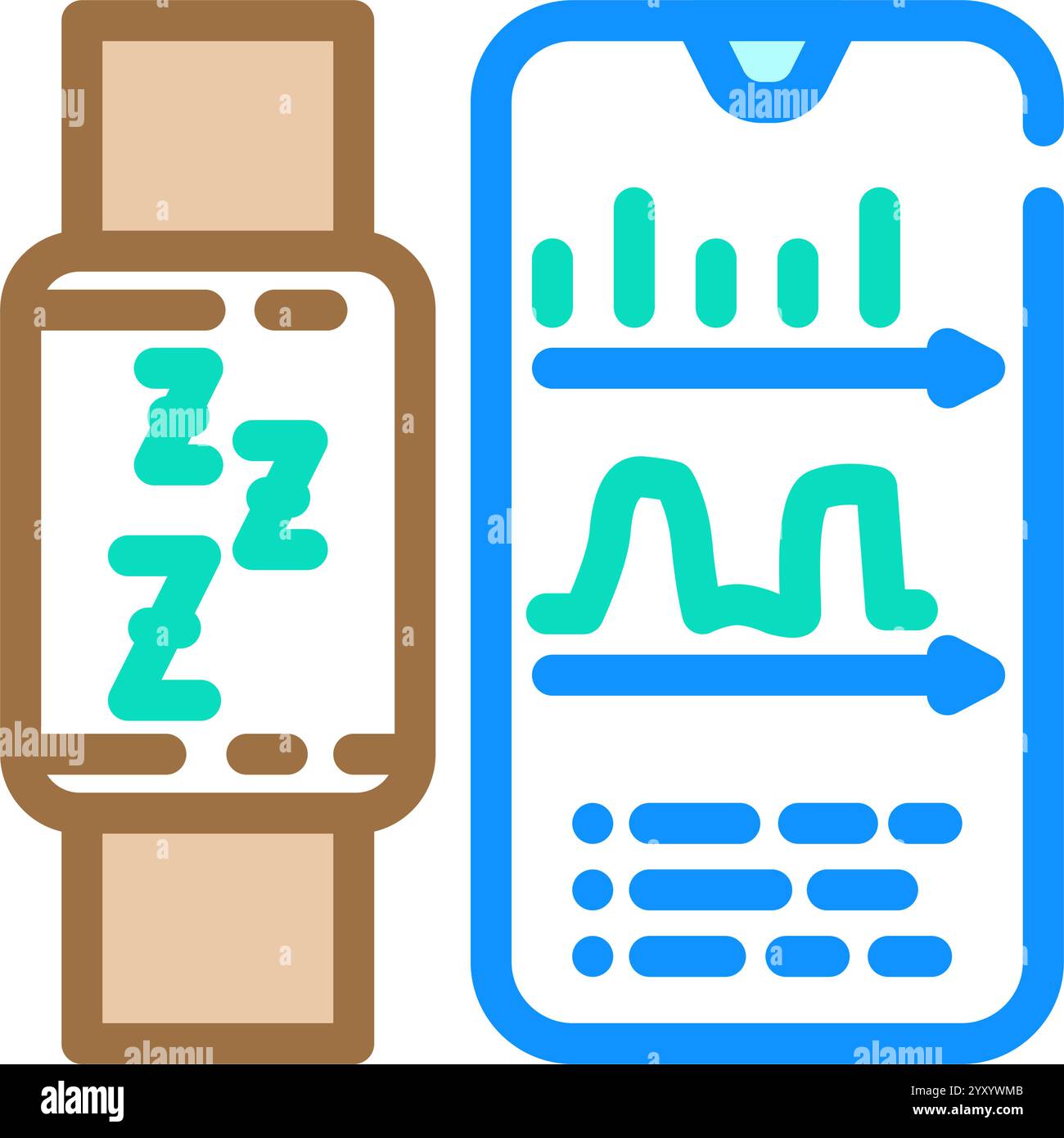 sleep tracker wearable color icon vector illustration Stock Vector ...