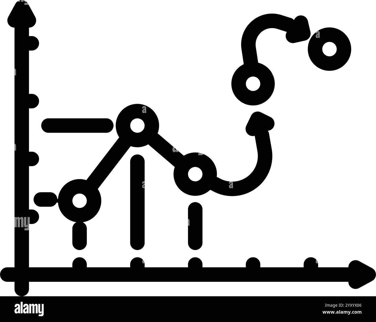 predictive analytics line icon vector illustration Stock Vector Image & Art - Alamy