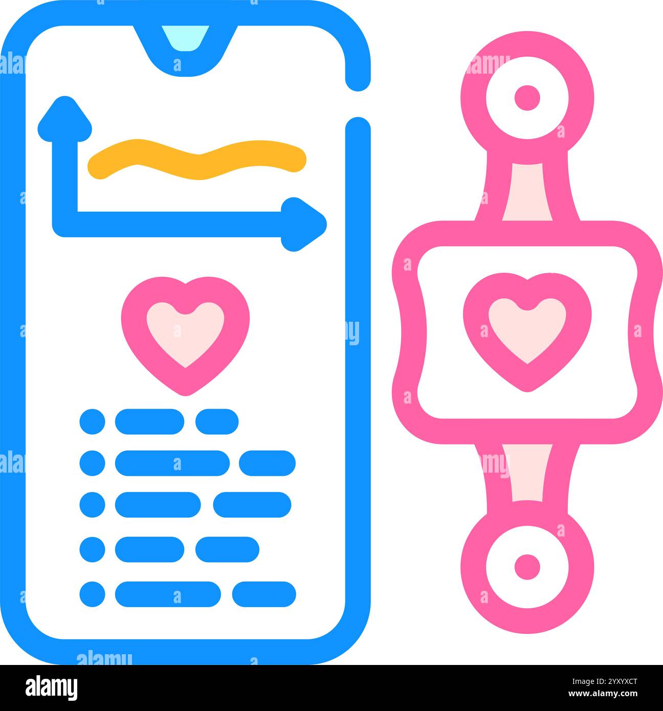 health sensor wearable color icon vector illustration Stock Vector ...