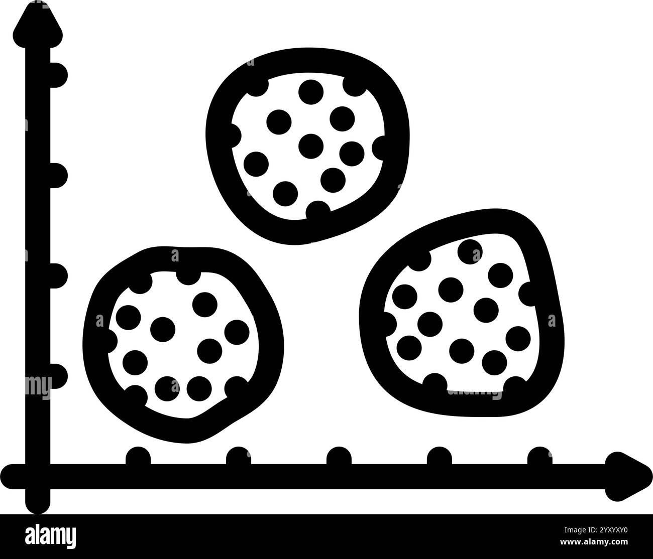 clusters big data line icon vector illustration Stock Vector Image ...