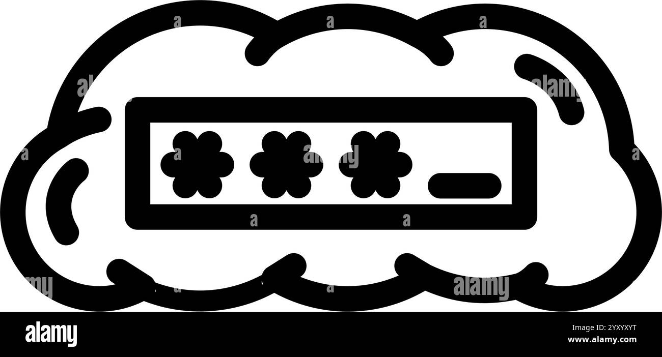 Private Cloud Computing Line Icon Vector Illustration Stock Vector Image And Art Alamy