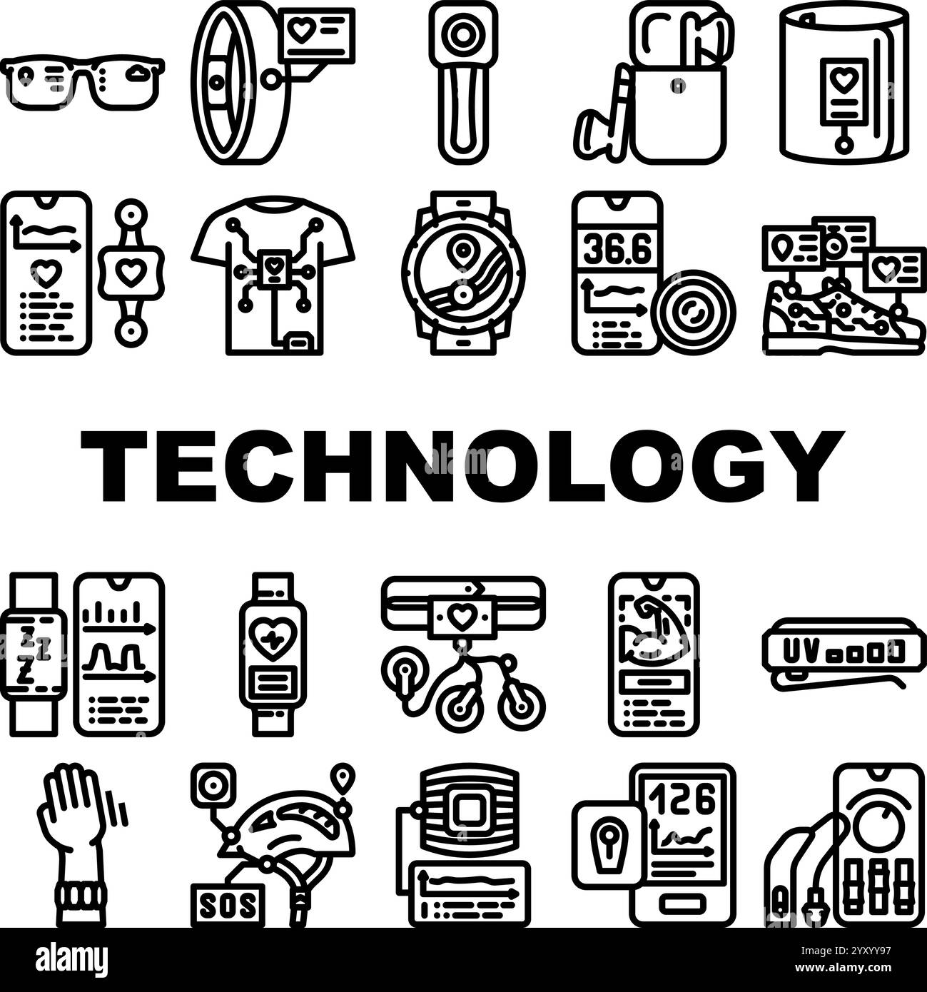 Wearable health devices symbol hi-res stock photography and images - Alamy