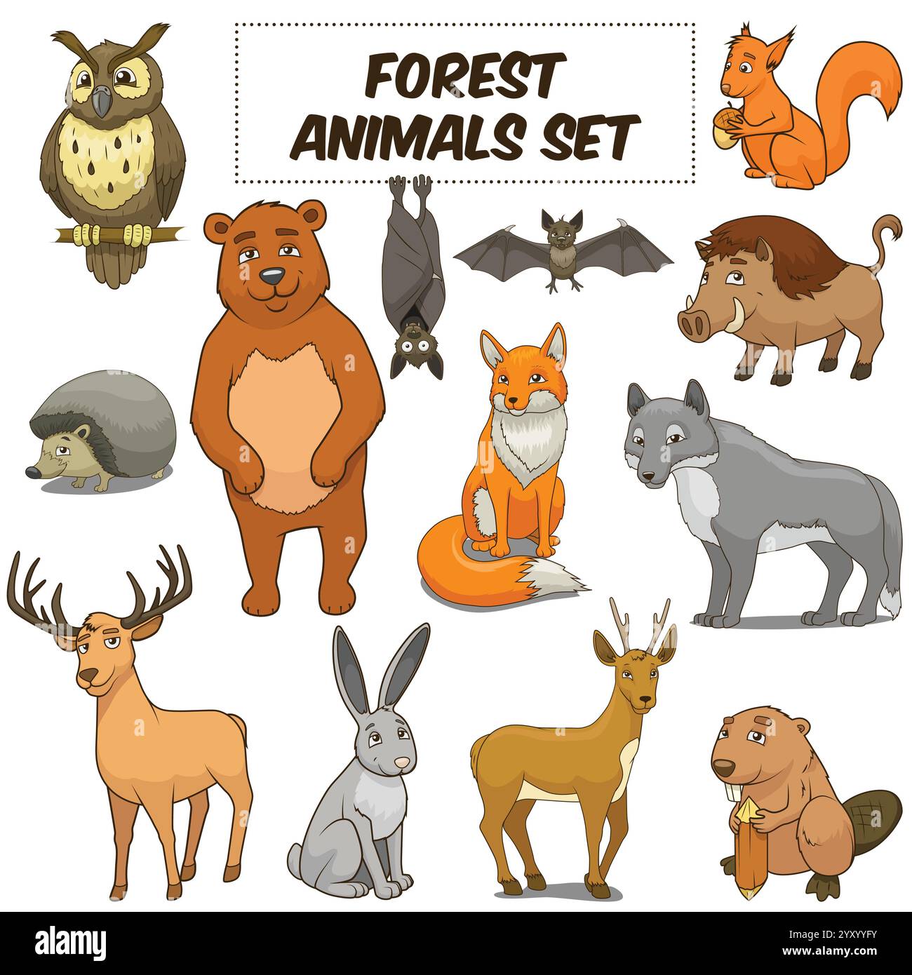 Animals and forest Cut Out Stock Images & Pictures - Alamy