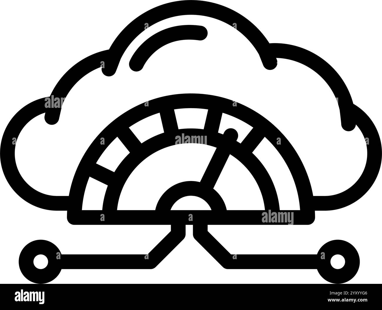 bandwidth cloud computing line icon vector illustration Stock Vector ... bandwidth cloud computing line icon vector illustration Stock Vector ...