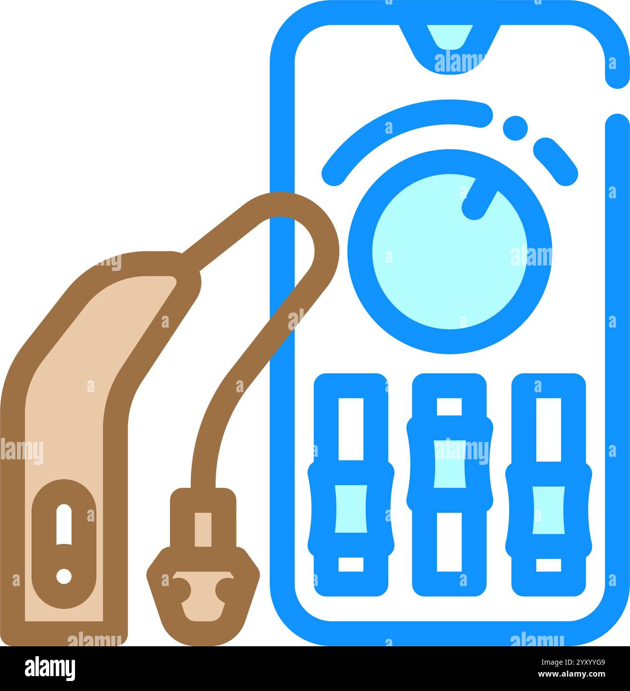 smart hearing aid wearable color icon vector illustration Stock Vector ...