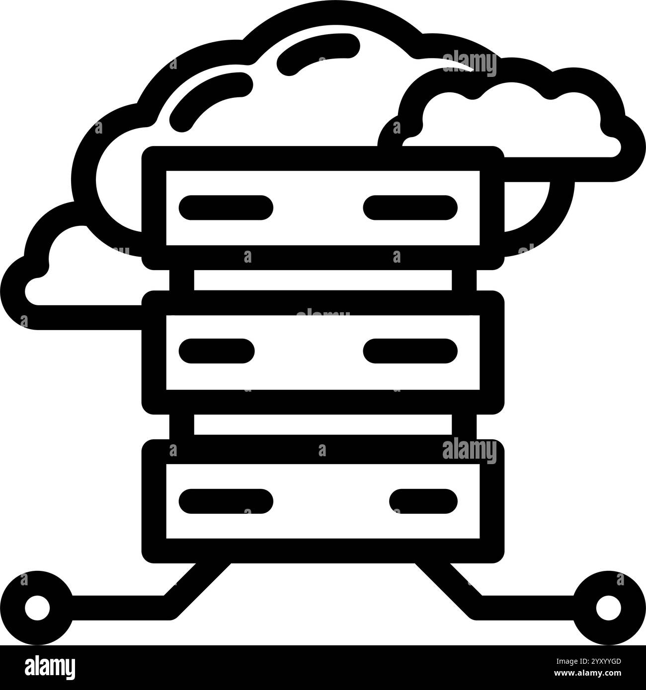 database cloud computing line icon vector illustration Stock Vector ... database cloud computing line icon vector illustration Stock Vector ...