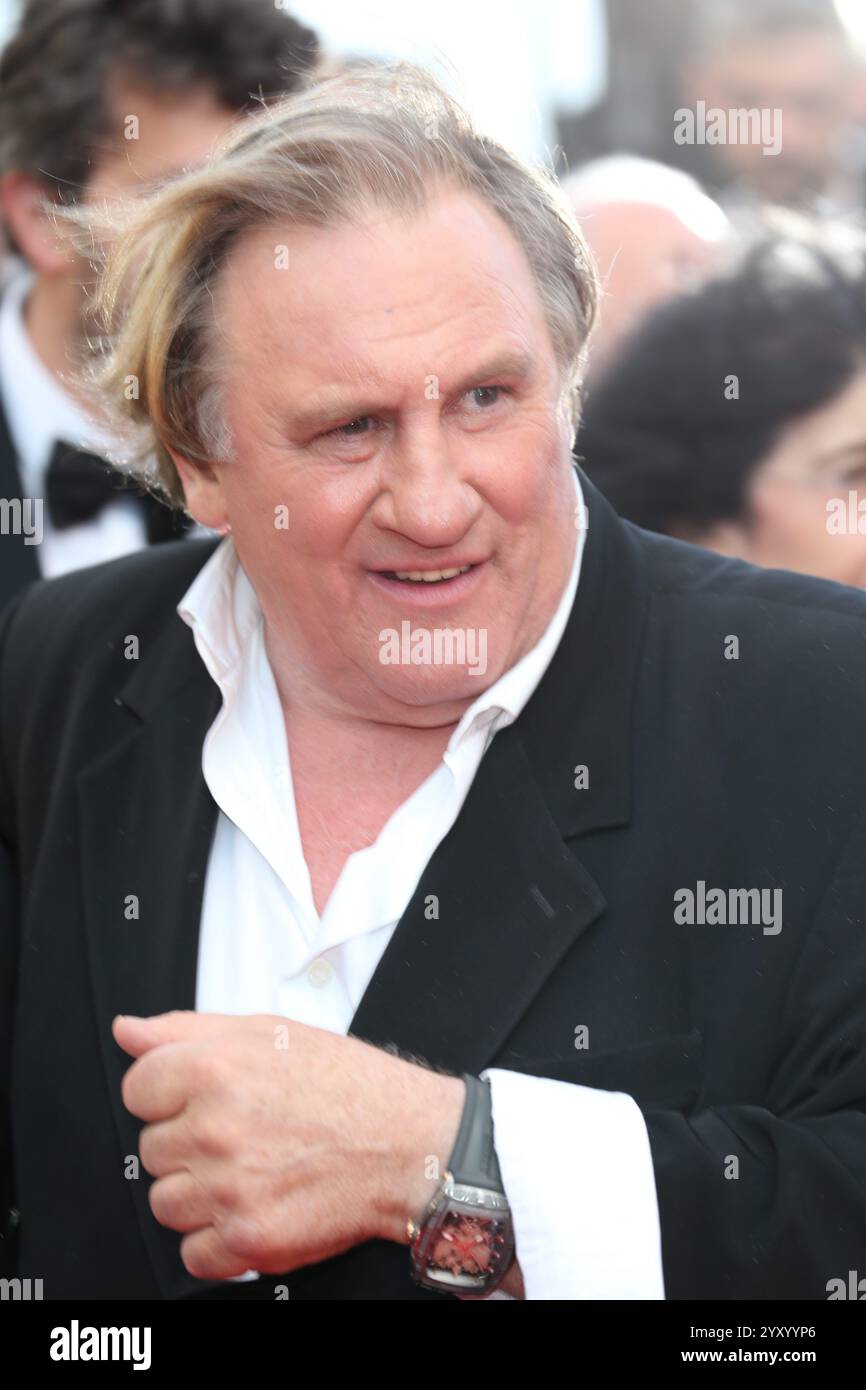Actor Gerard Depardieu attends the premiere of "The Homesman" during ...