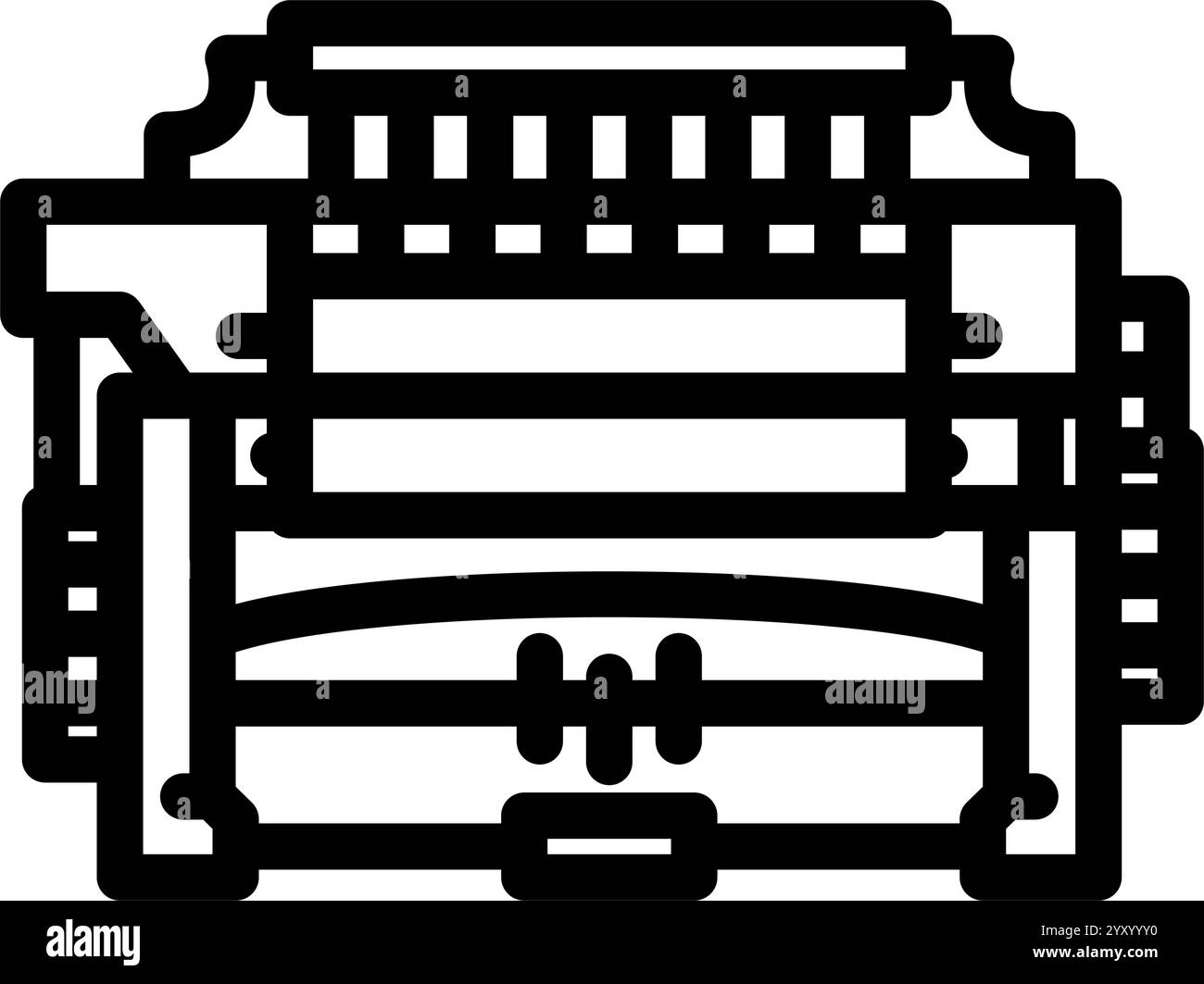power loom industry line icon vector illustration Stock Vector Image ...