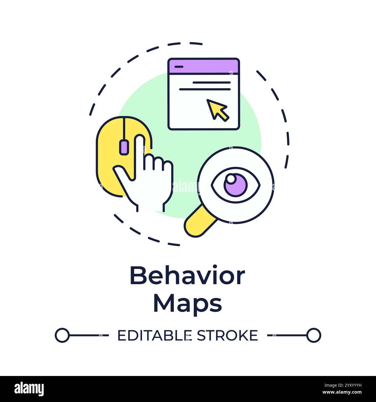 Behavior maps multi color concept icon Stock Vector Image & Art - Alamy