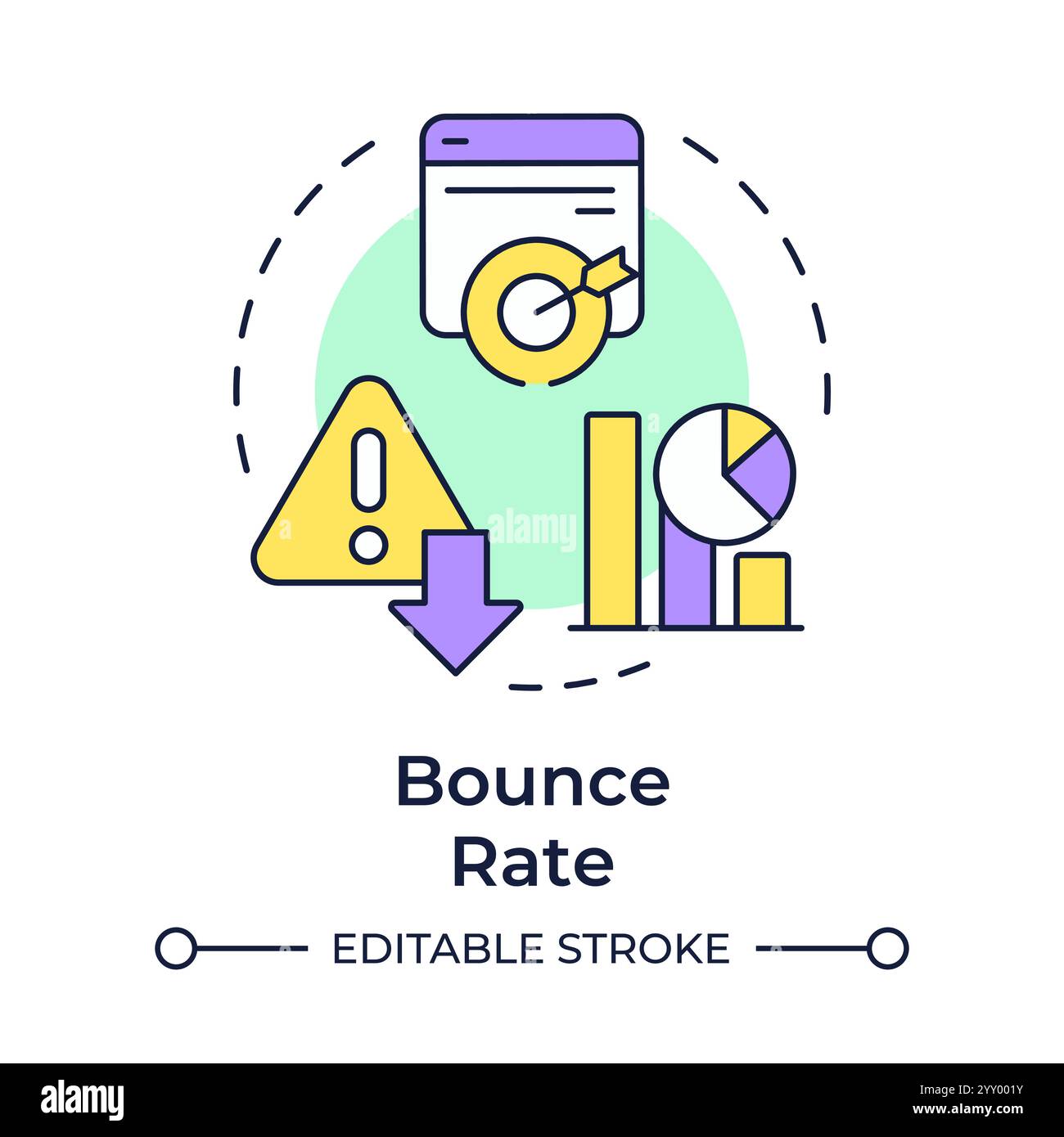 Bounce rate background Stock Vector Images - Alamy