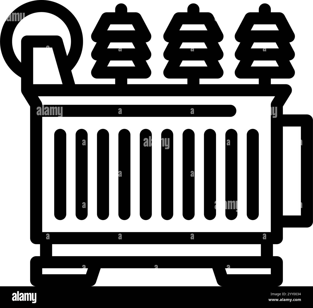 electrical transformer industry line icon vector illustration Stock ...