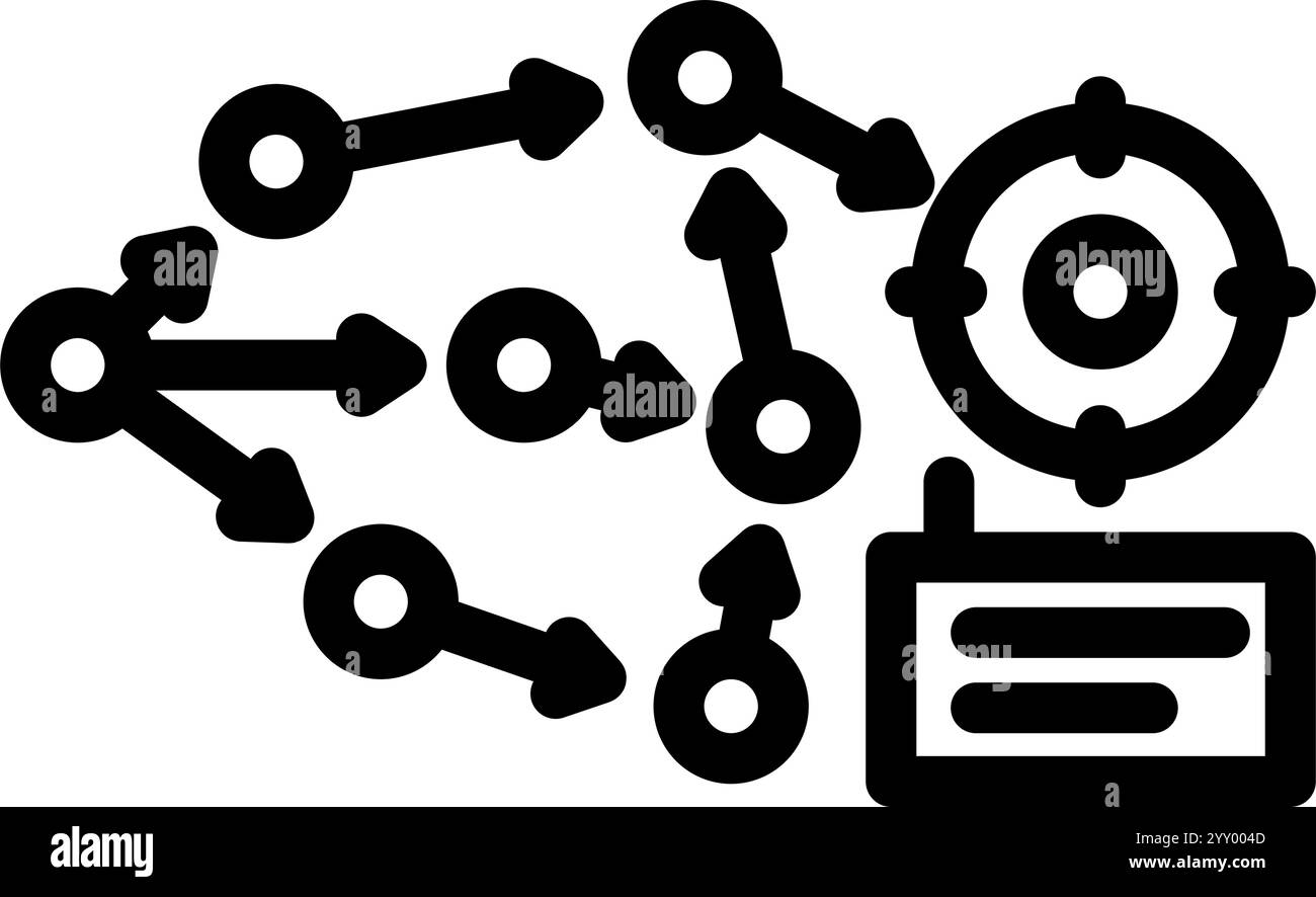 model accuracy gauge machine learning line icon vector illustration ...