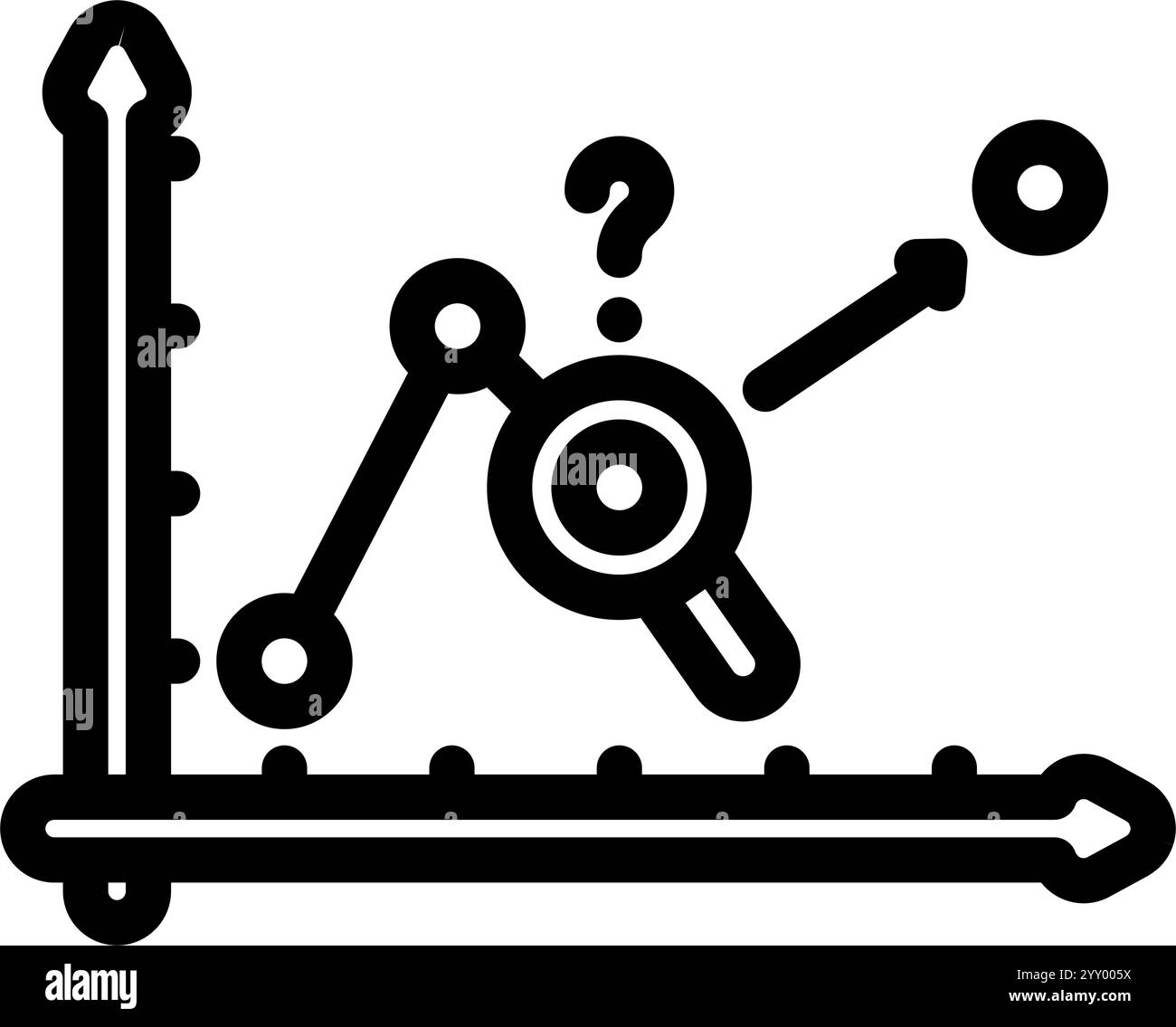 predictive analytics machine learning line icon vector illustration ...