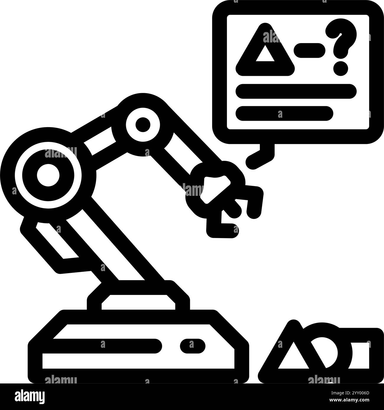 reinforcement machine learning line icon vector illustration Stock ...