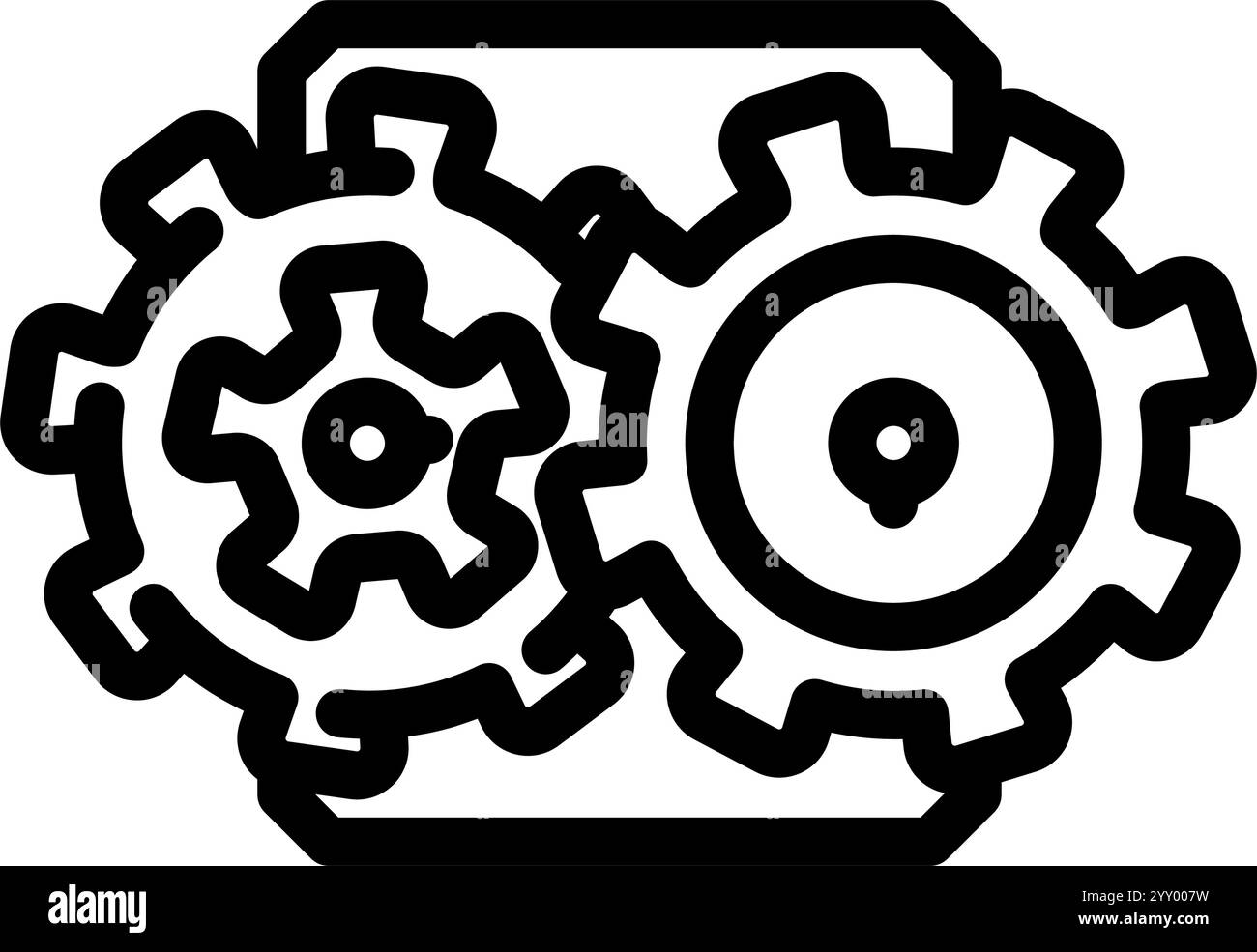 gear mechanism industry line icon vector illustration Stock Vector ...