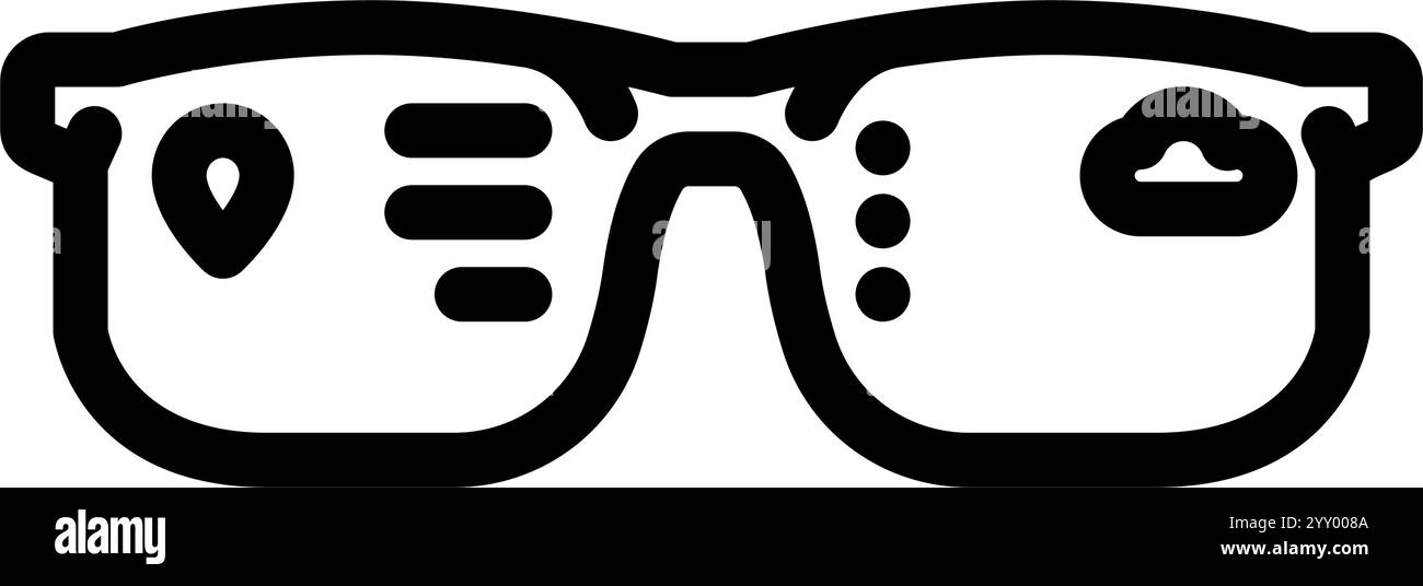 Wearables glasses Stock Vector Images - Alamy