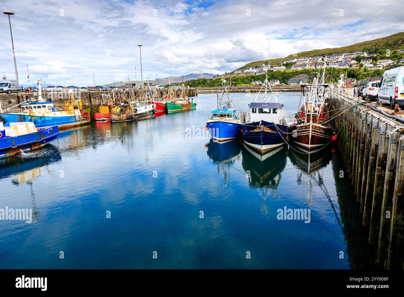 wide angle view of the 3 fishing vessels "Maureen", "Jastlo C" (OB145 ...