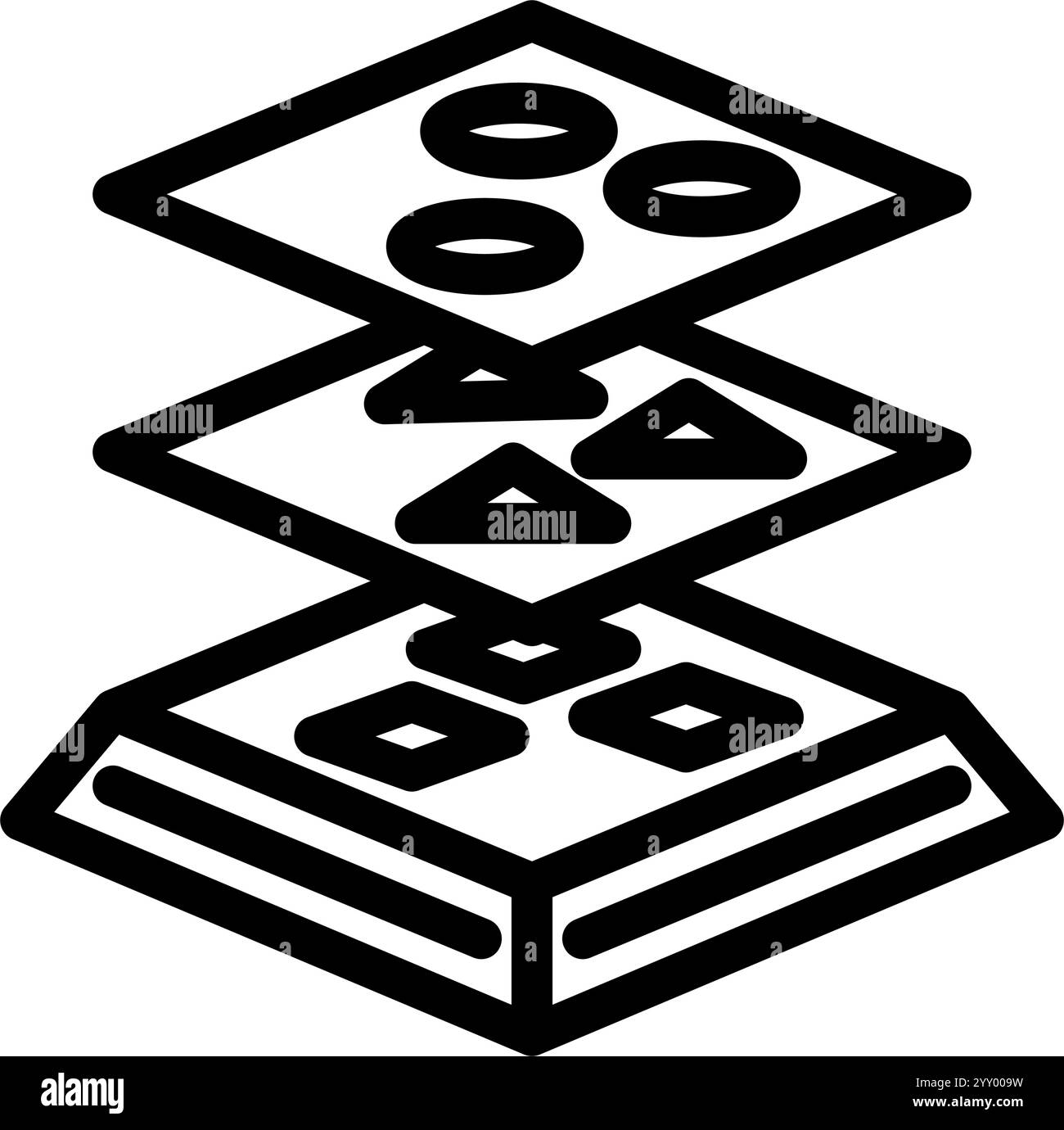 deep layers machine learning line icon vector illustration Stock Vector ...