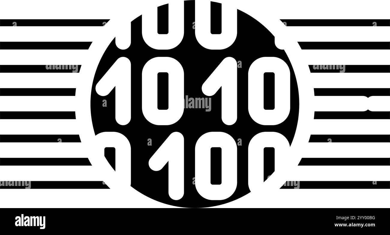 binary code big data glyph icon vector illustration Stock Vector Image & Art - Alamy