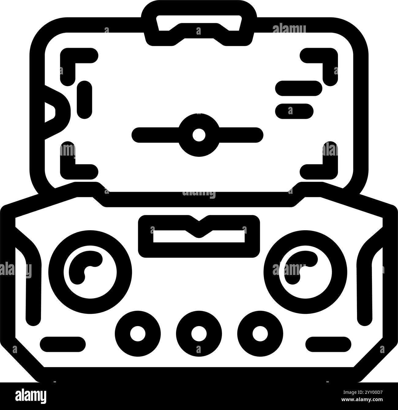 remote control aerial vehicle line icon vector illustration Stock ...