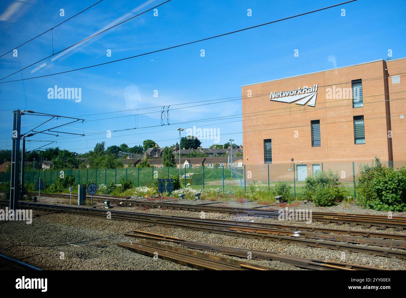 Yorkshire UK: 2nd June 2024: A Network Rail facility is visible with ...