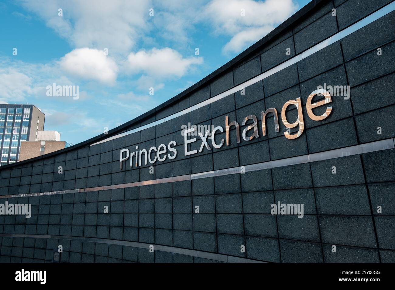 Leeds England: 3rd June 2024: Signage displaying Princes Exchange is ...