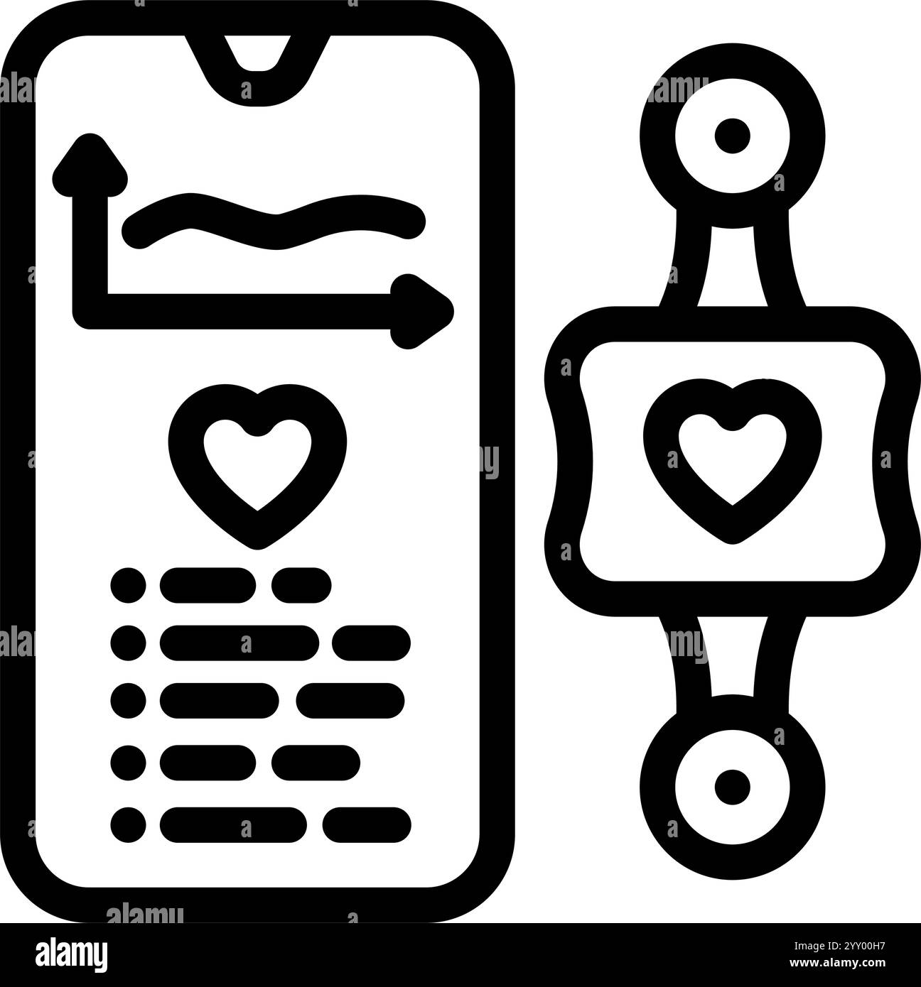 health sensor wearable line icon vector illustration Stock Vector Image ...