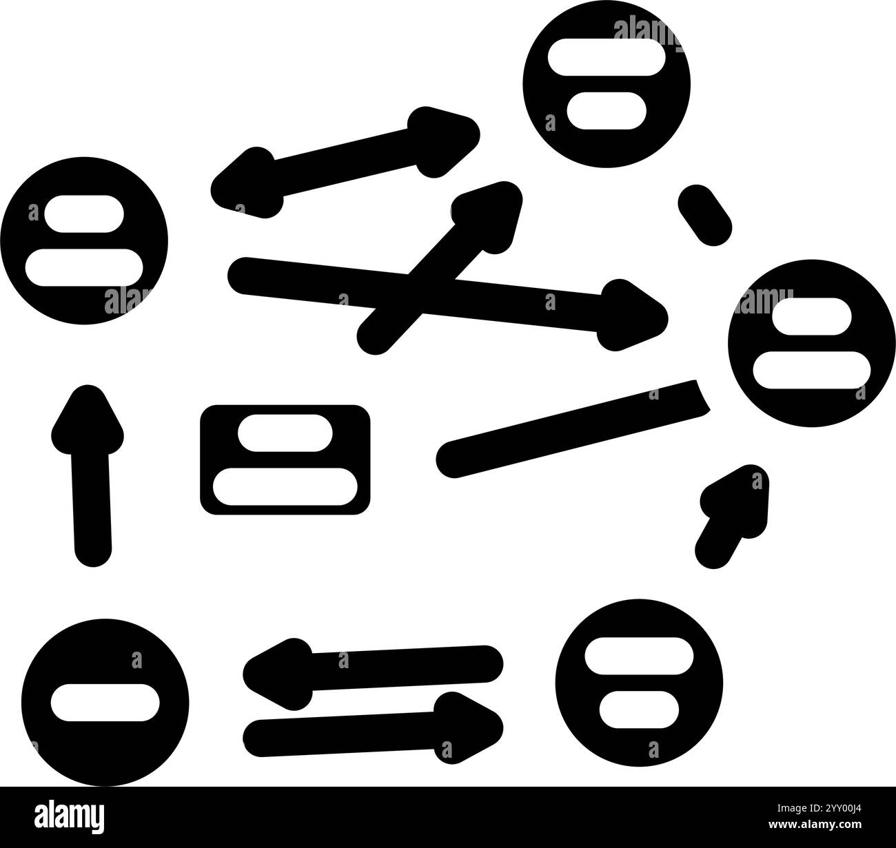 Big data flow processing Cut Out Stock Images & Pictures - Alamy