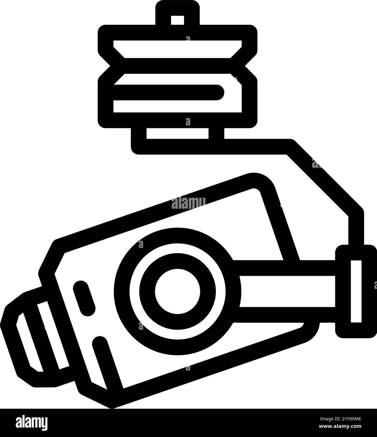 camera gimbal aerial vehicle line icon vector illustration Stock Vector ...