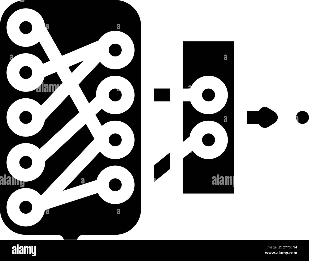 Network nodes visualization Cut Out Stock Images & Pictures - Alamy