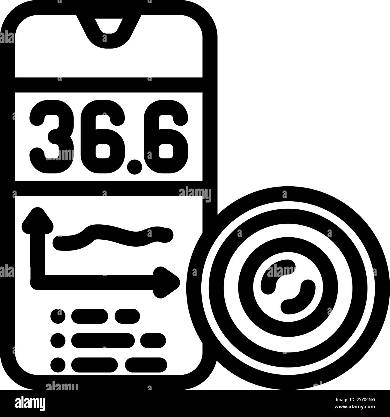 temperature sensor wearable line icon vector illustration Stock Vector ...