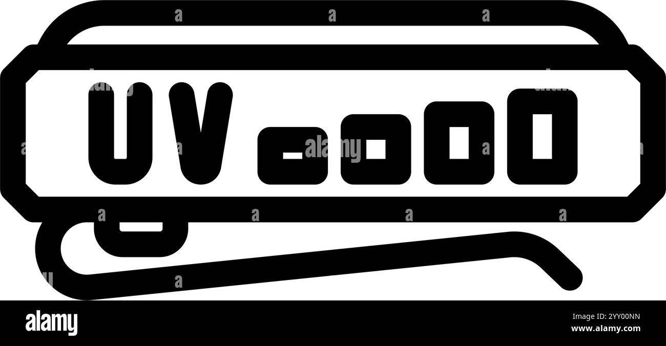 uv detector wearable line icon vector illustration Stock Vector Image ...