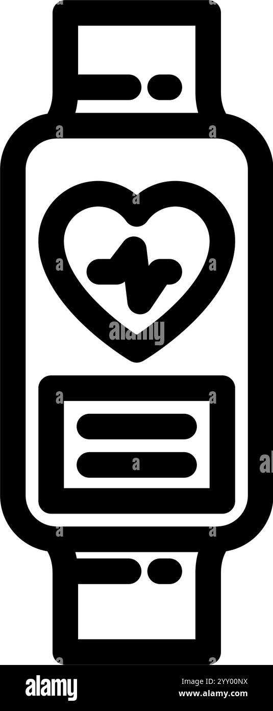 biometric wristband wearable line icon vector illustration Stock Vector ...
