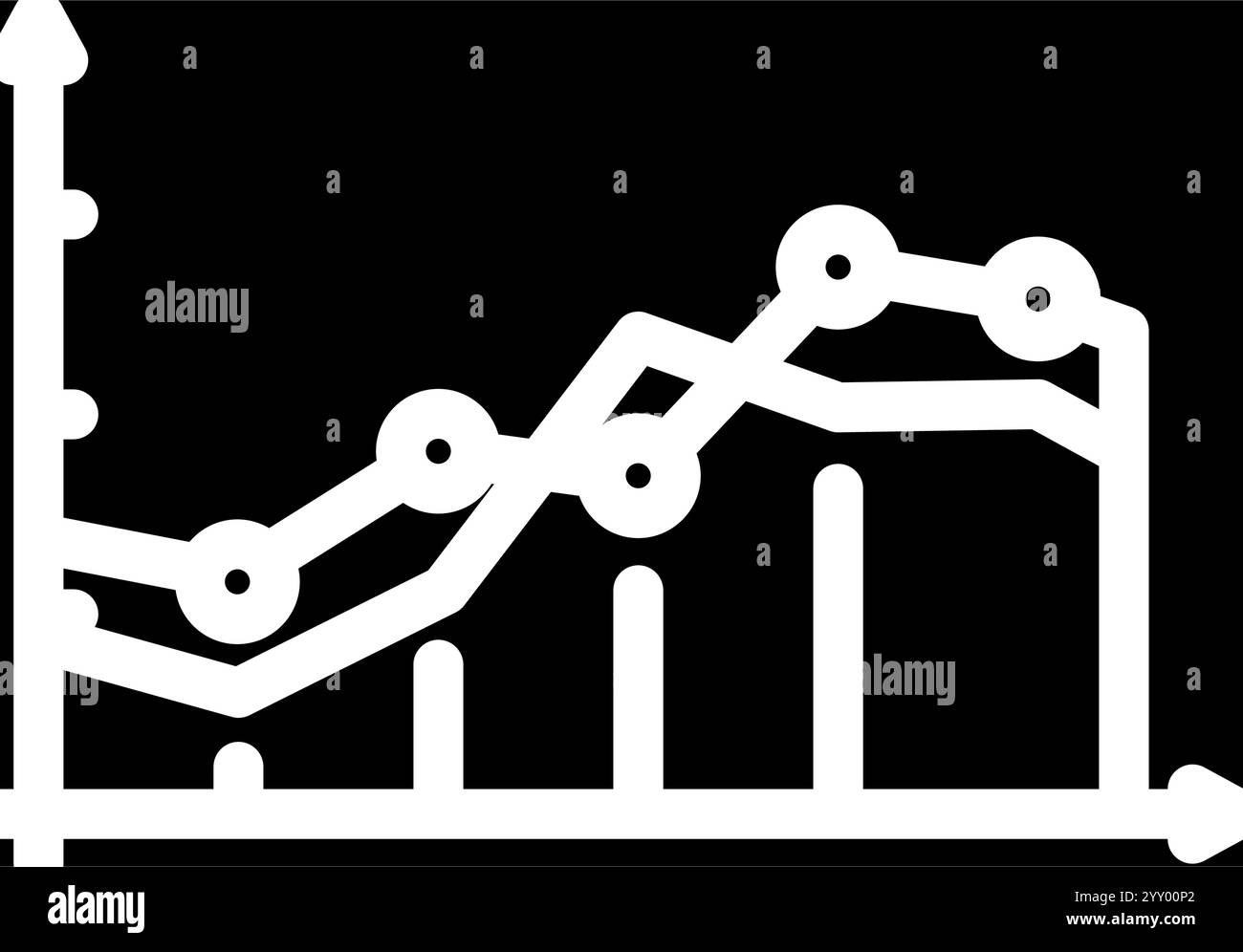 analytics chart big data glyph icon vector illustration Stock Vector ...