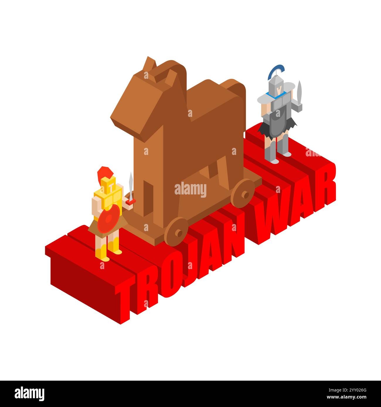 Trojan War. Wars of Ancient Greece. Trojans and Danaans soldiers Stock Vector Image & Art - Alamy