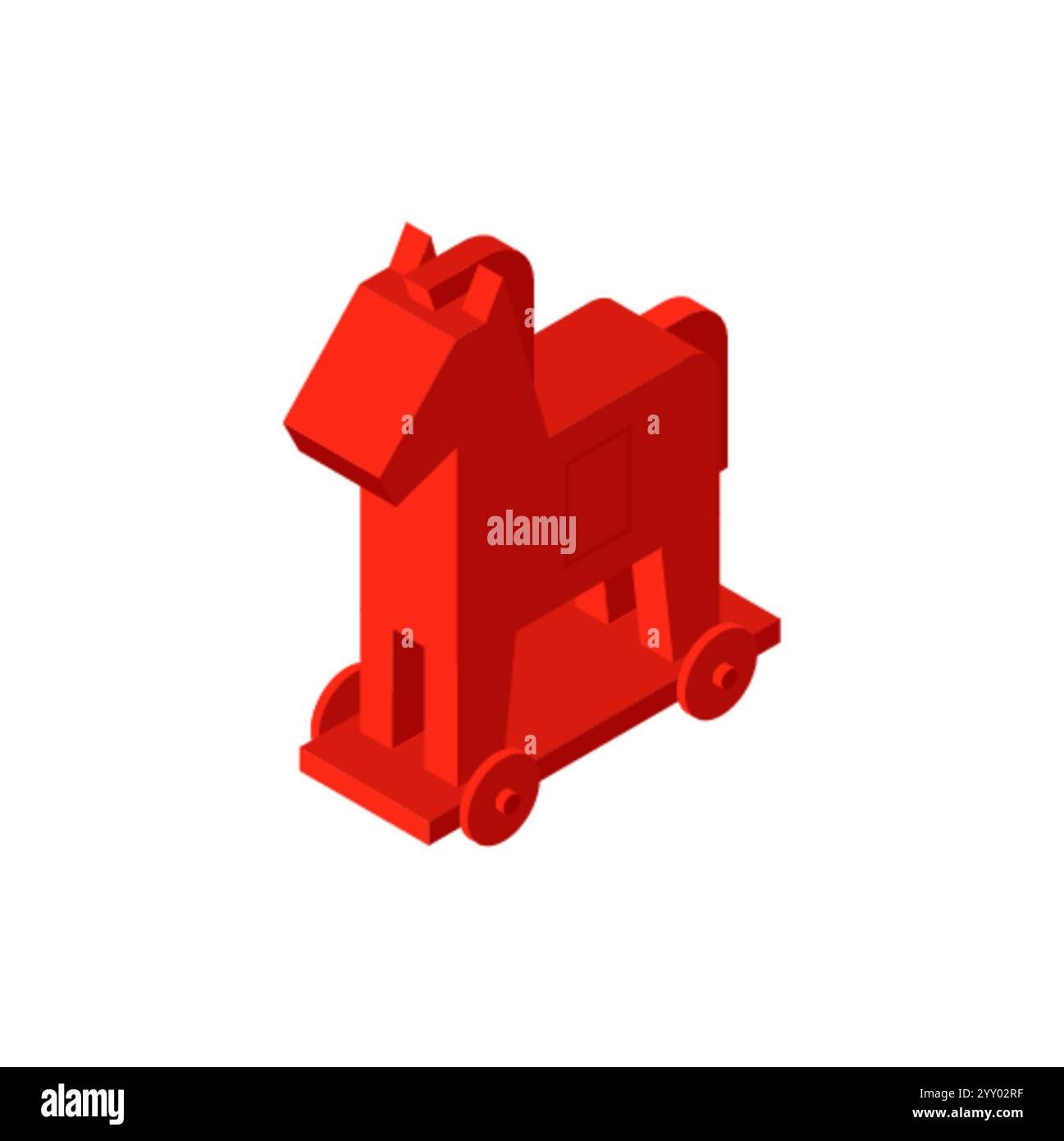 Red Trojan horse virus isolated. Vector illustration Stock Vector Image ...